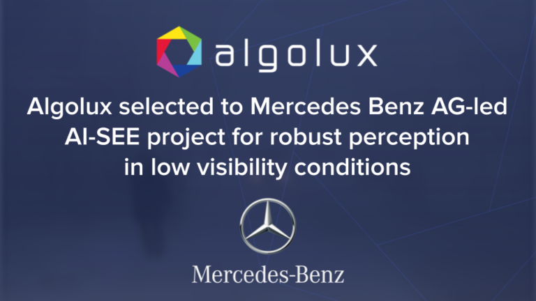 Algolux Selected to Mercedes Benz-led AI-SEE Project for Robust ...